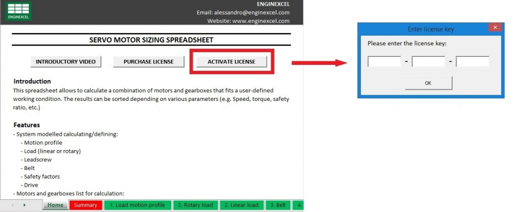How to add license - EnginExcel
