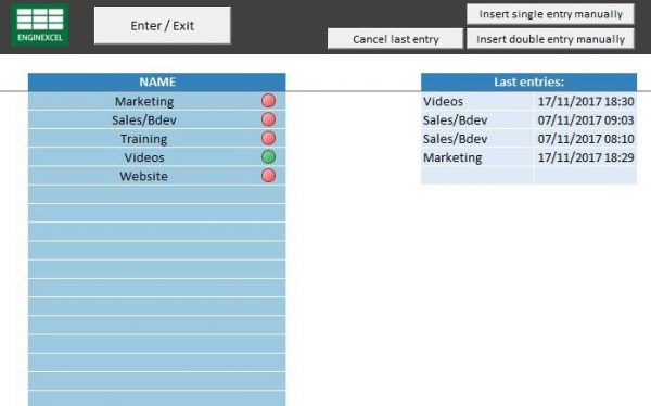 EnginExcel Time card calculator - EnginExcel