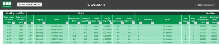 Servo Motor Sizing Spreadsheet | Free Download | EnginExcel